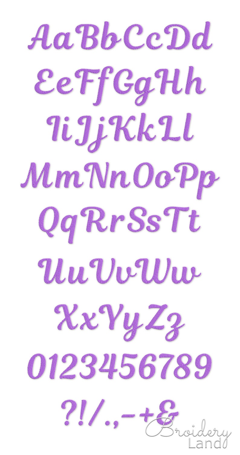 Script Machine Embroidery Font Step Stitch Alphabet 5 Sizes: - Etsy