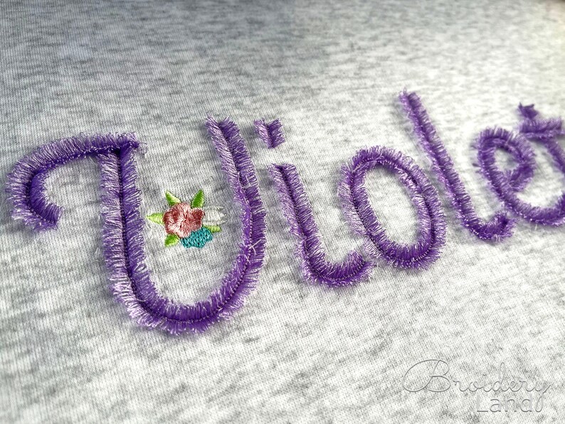 Ella Fringe Machine Embroidery Font for Monogram Script - Etsy