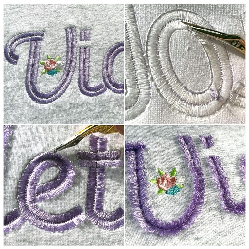 Ella Fringe Machine Embroidery Font for Monogram Script - Etsy