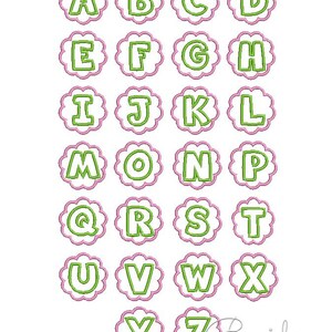 Double Applique Alphabet Machine Embroidery Font Cute Monogram for Kids ...