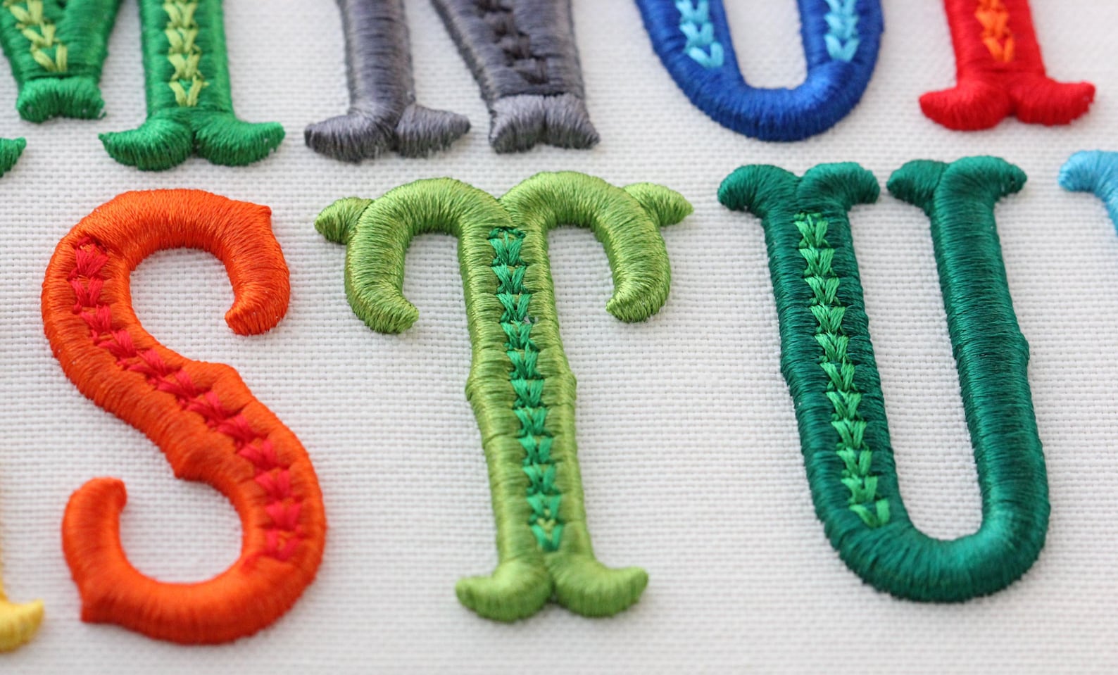 3D Fishtail Puffy Foam Machine Embroidery Font 4 Sizes BX Included - Etsy