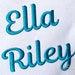 Ella Satin Machine Embroidery Font for Monogram Script Alphabet 5 Sizes ...