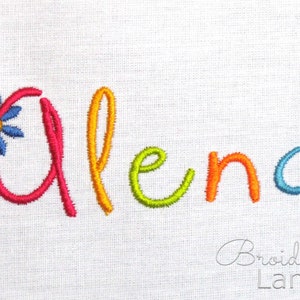 Flower Satin Machine Embroidery Font Whimsical Alphabet 3 Sizes 1.5", 2 ...