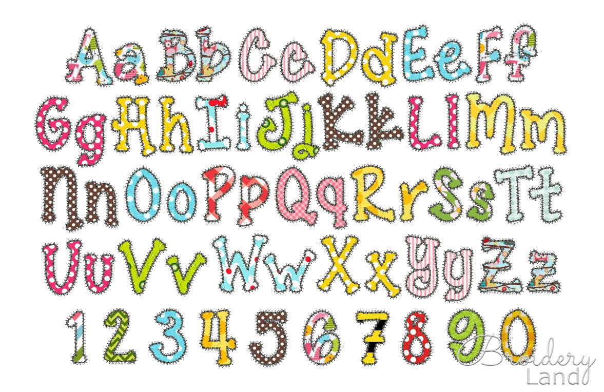 Applique Machine Embroidery Font XXL Large Sizes Alphabet for - Etsy