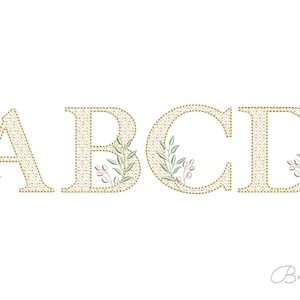A-Z Gold Letters Alphabet Decorative Motif Machine Embroidery Font 5 ...