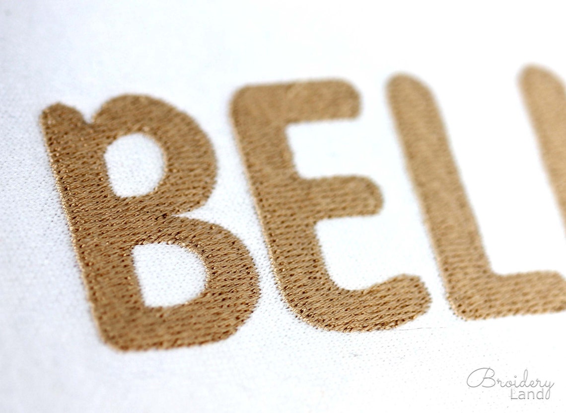 Machine Embroidery Font Filled Embroidery Rounded Stepstitch - Etsy