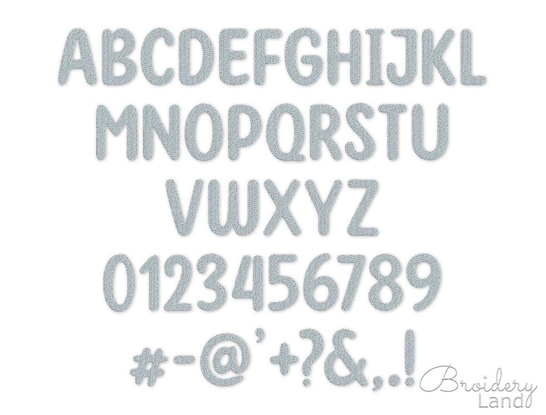 Machine Embroidery Font Filled Embroidery Rounded Stepstitch Alphabet 7 ...