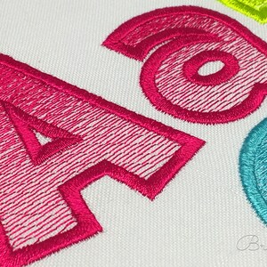 Gradient Machine Embroidery Font One Colour Ombre Alphabet 4 Sizes: 1.5 ...