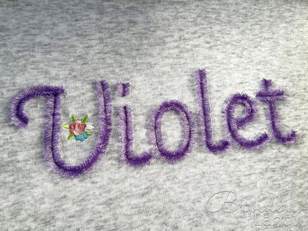 Ella Fringe Machine Embroidery Font for Monogram Script Alphabet 5 ...