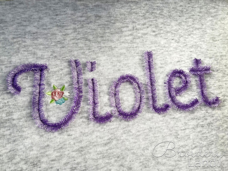 Ella Fringe Machine Embroidery Font for Monogram Script - Etsy