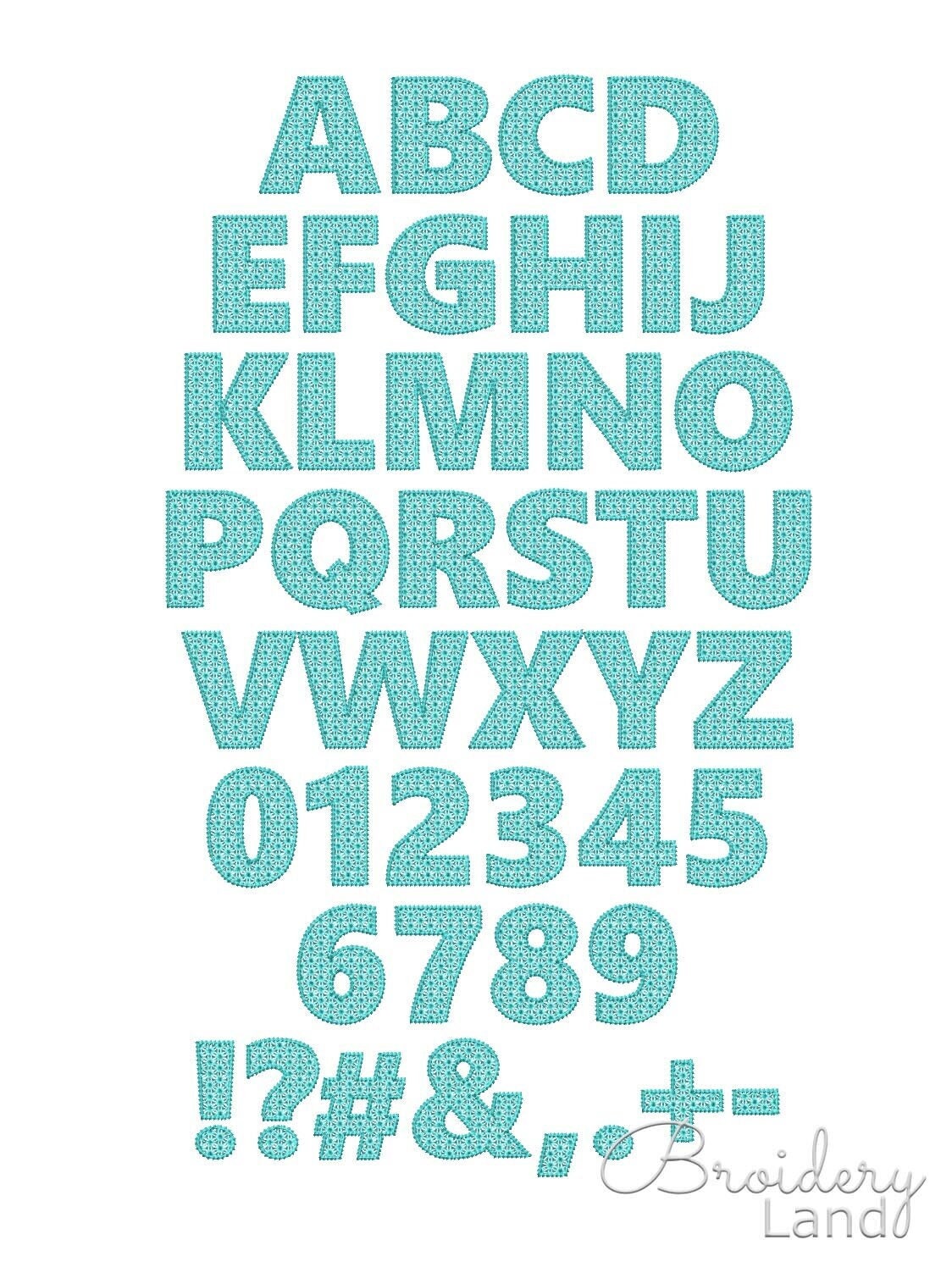 A-Z Lightweight Embroidery Alphabet Decorative Motif Block Machine ...