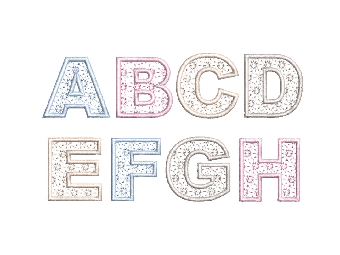 Motif Machine Embroidery Font 4 Sizes 1.5", 2", 3", 4" - Etsy