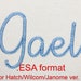 ESA Font Dense Chain Script Font Machine Embroidery Handwritten "soleil ...