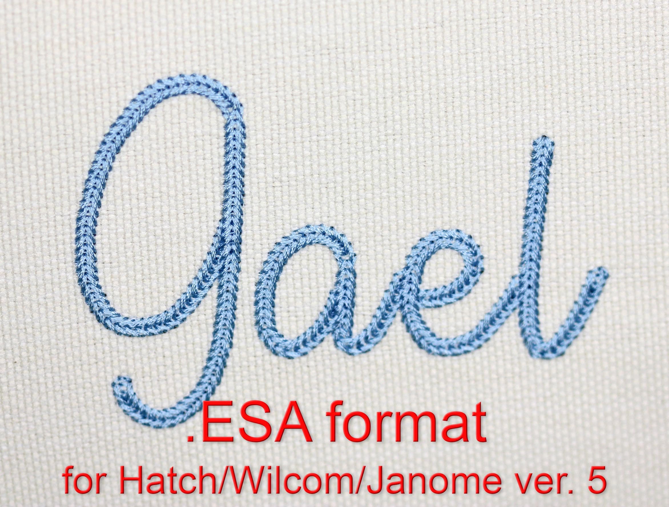 ESA Font Dense Chain Script Font Machine Embroidery Handwritten "soleil ...