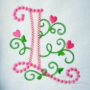 Cute Alphabet Machine Embroidery Font Cute Monogram for Girls Valentine ...