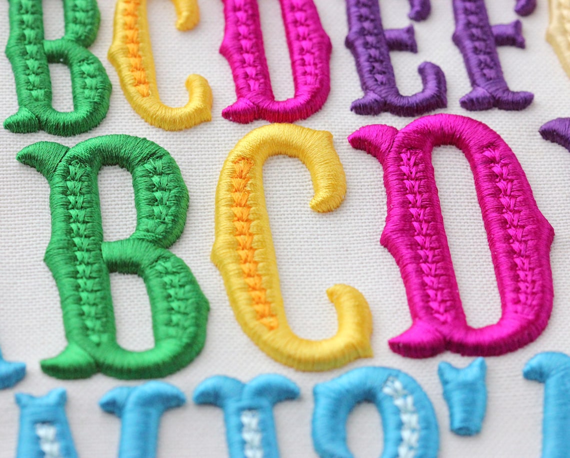 3D Fishtail Puffy Foam Machine Embroidery Font 4 Sizes BX Included - Etsy