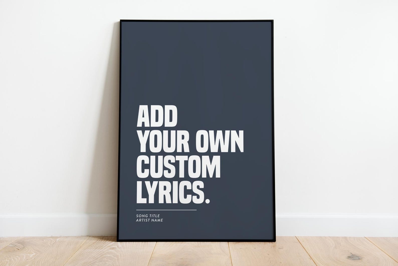 Custom Song Lyric Print | Music Poster | Wall Art | A5 A4 A3 ...