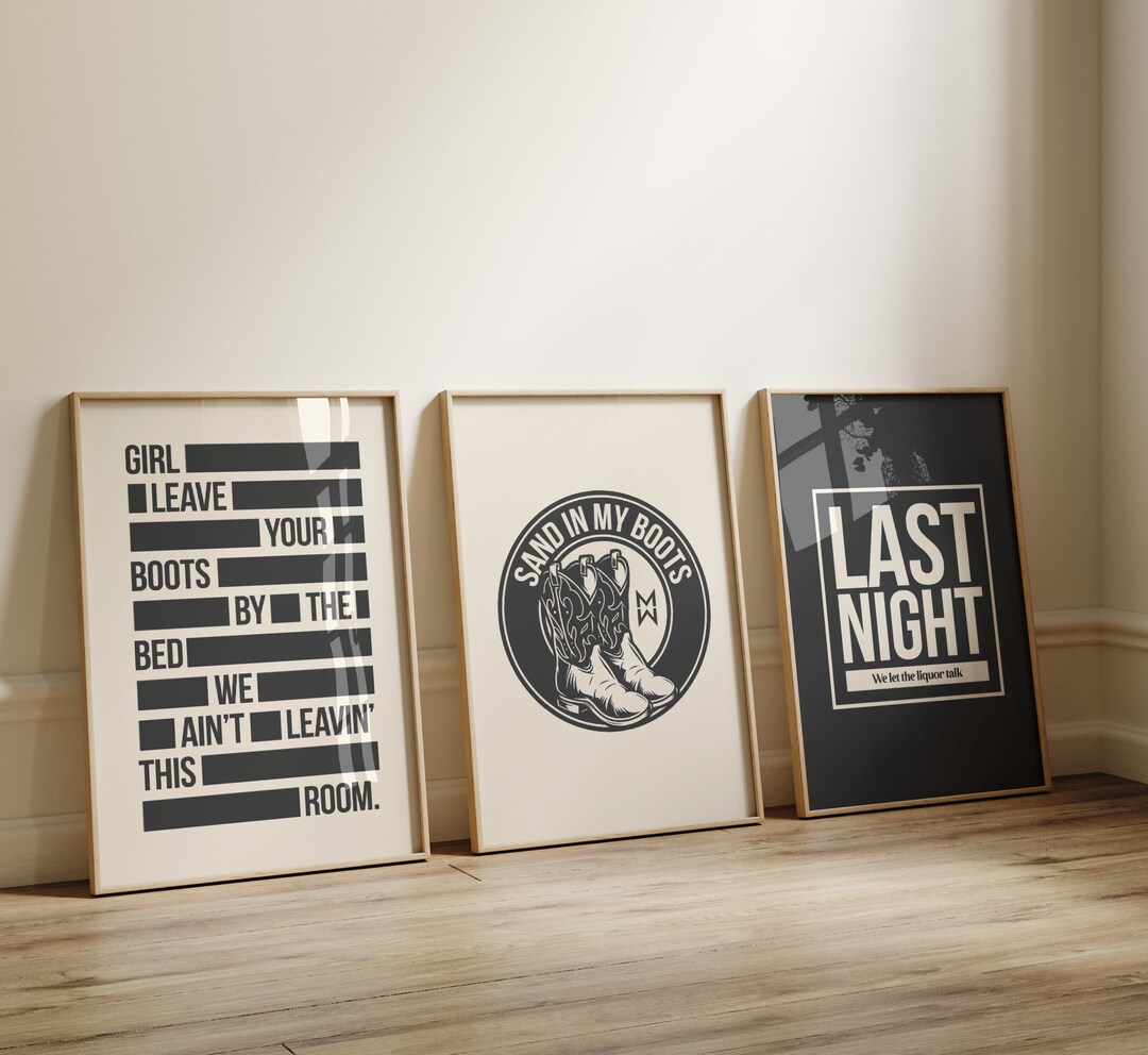 Morgan Wallen Inspired Contemporary Wall Art Prints, Posters. Frames ...