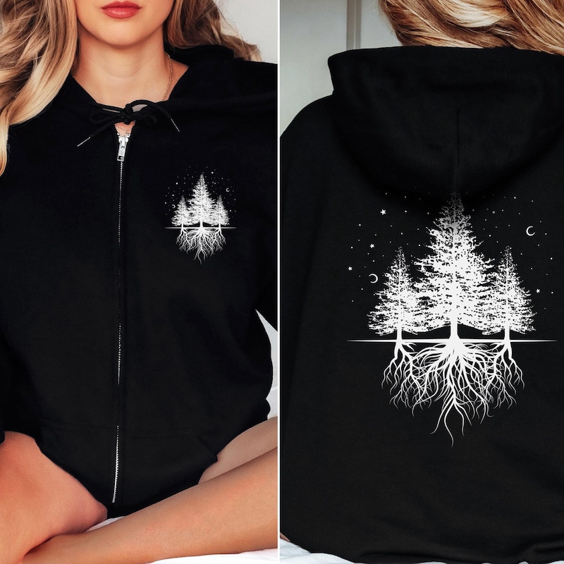 Hoodie Mystical Tree - Etsy