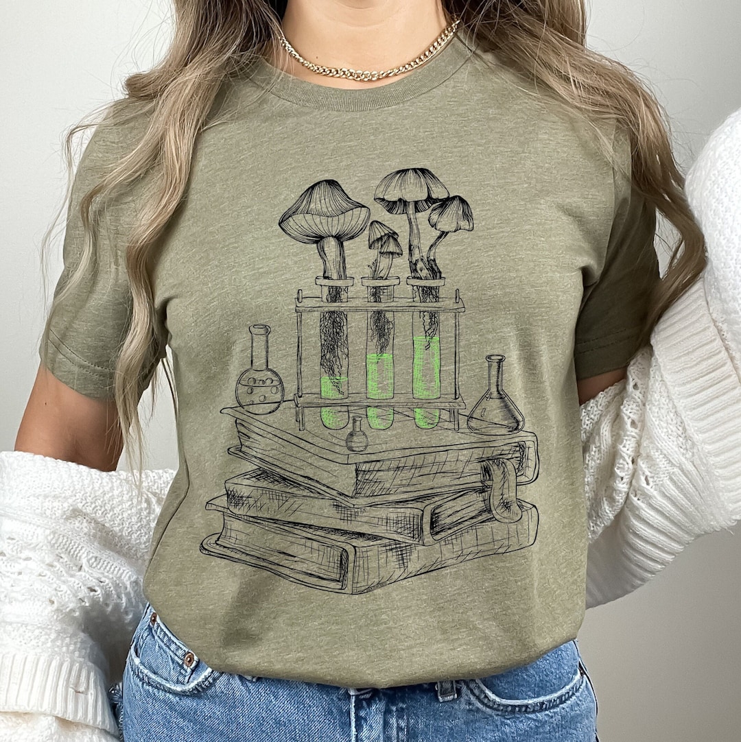 Mushroom Shirt, Grunge Shirt, Mycology Shirt, Bookish T Shirt, Mycelium ...
