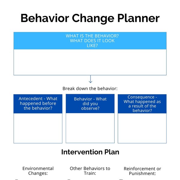 Parent Behavior Plan - Etsy