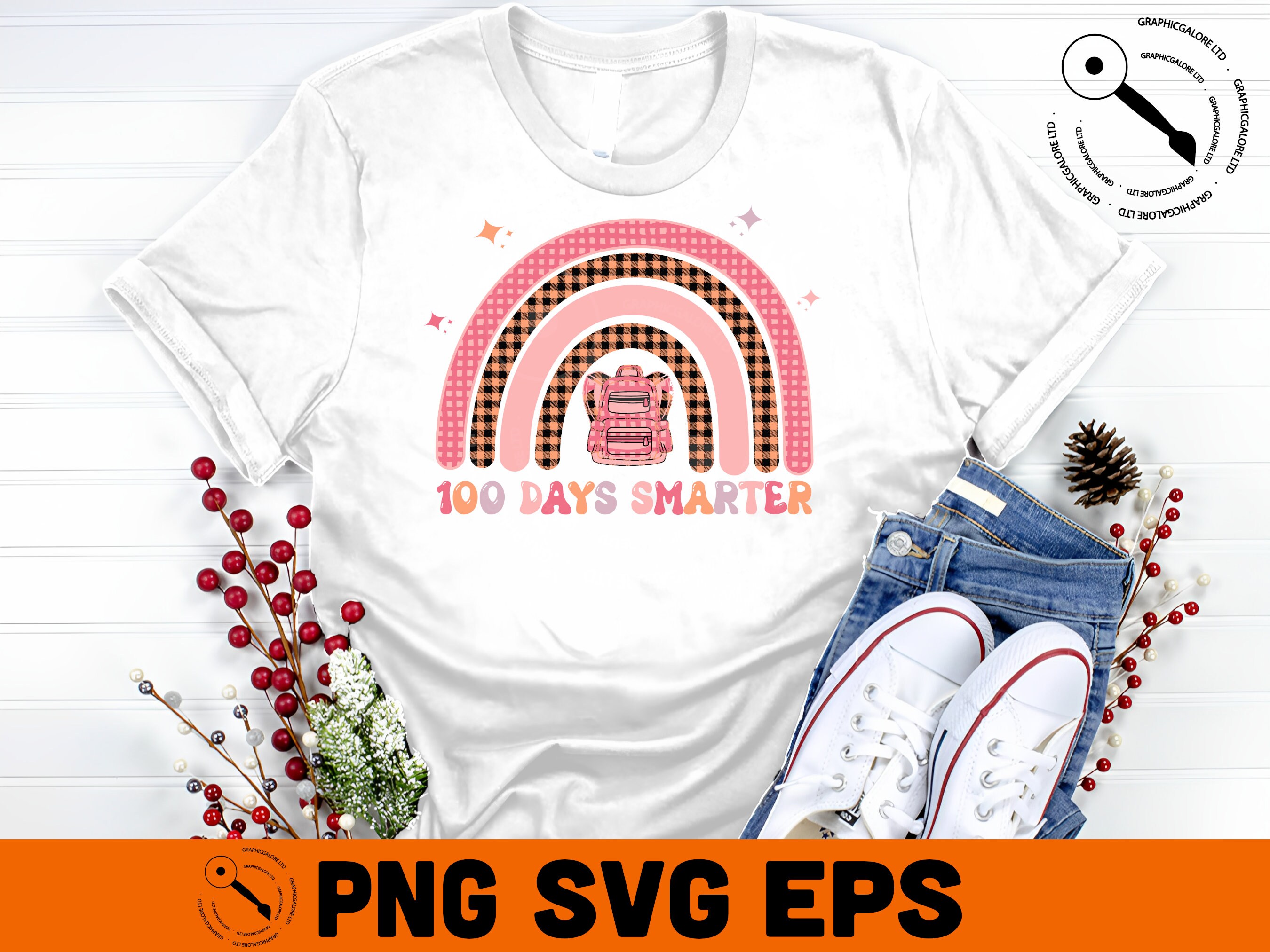 100 Days Smarter Rainbow Svg Kids 100 Day of School Kids - Etsy