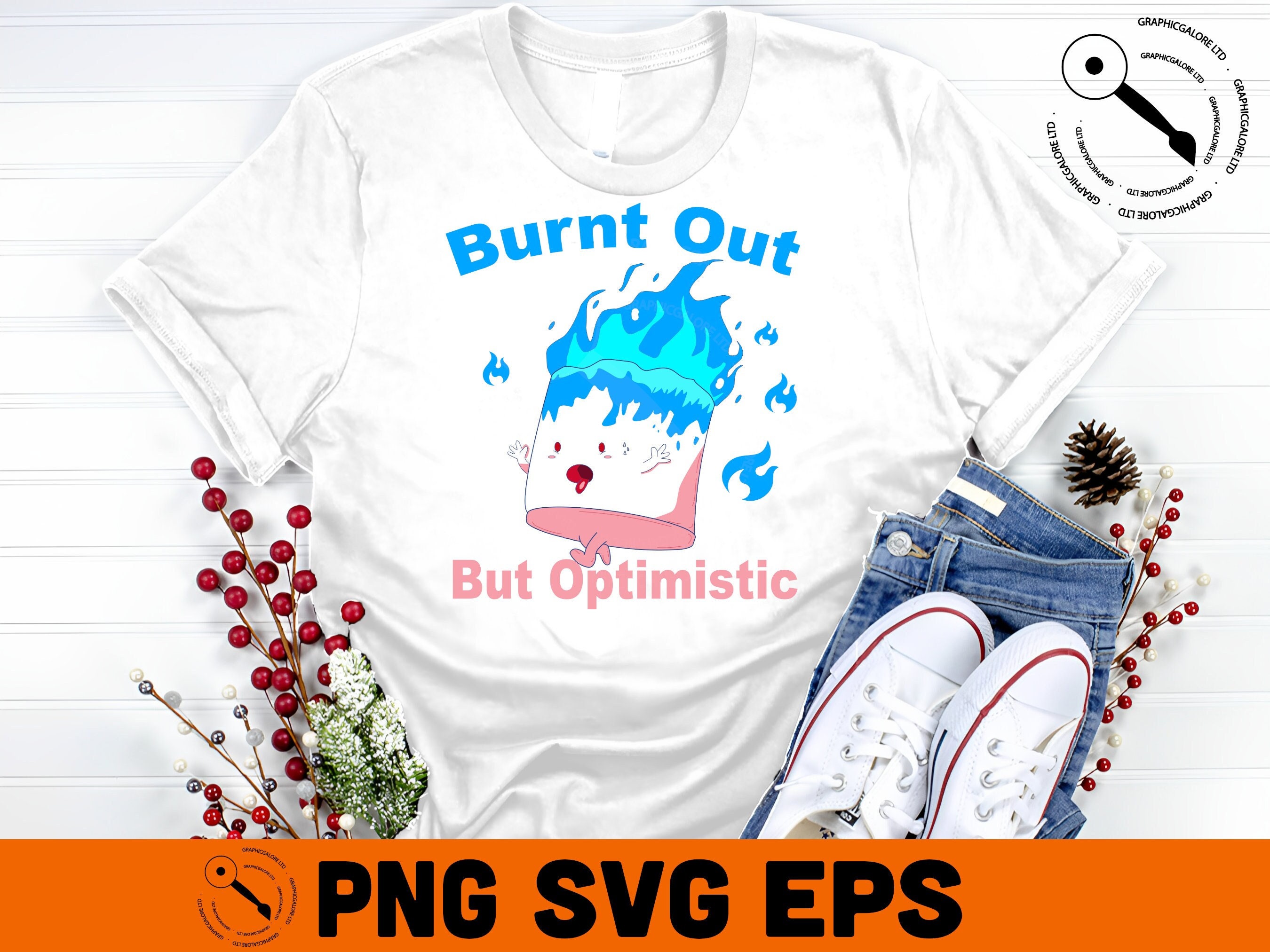 Burnt Out but Optimistic Svg Cute Marshmallow Svg Funny - Etsy