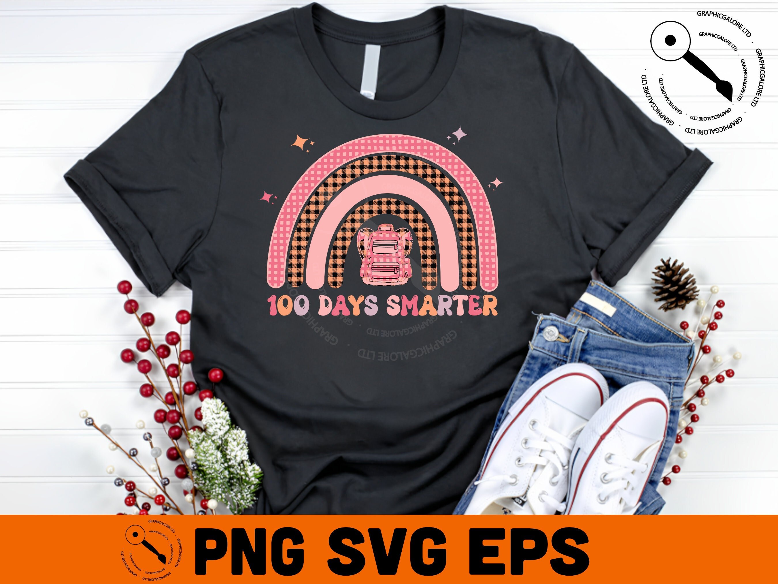 100 Days Smarter Rainbow Svg Kids 100 Day of School Kids - Etsy