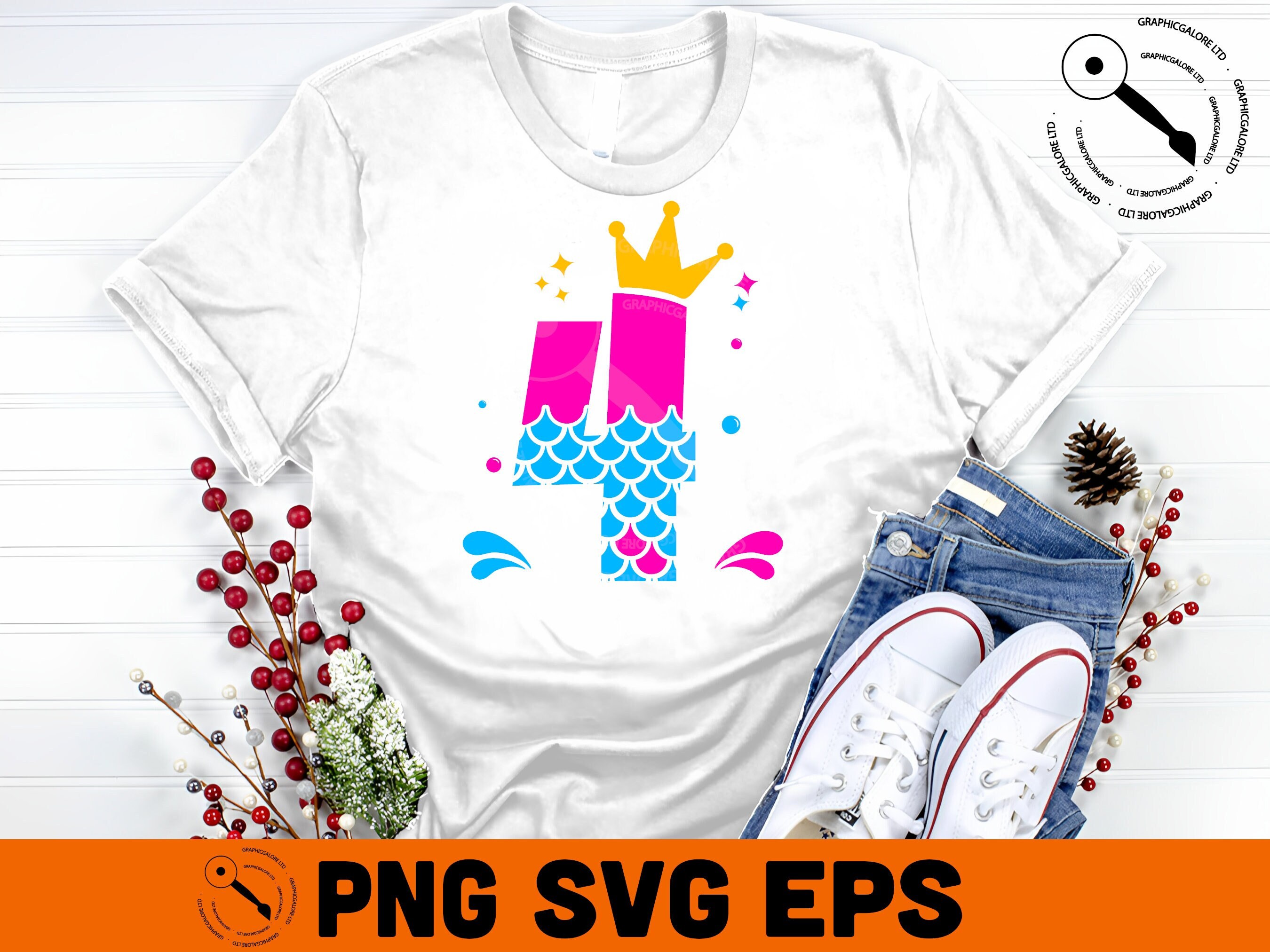 Fourth Birthday Mermaid Svg 4th Birthday Mermaid Svg 4 - Etsy
