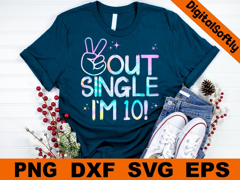 Birthday 10 Svg File 10 Years Old Svg File Out Single - Etsy