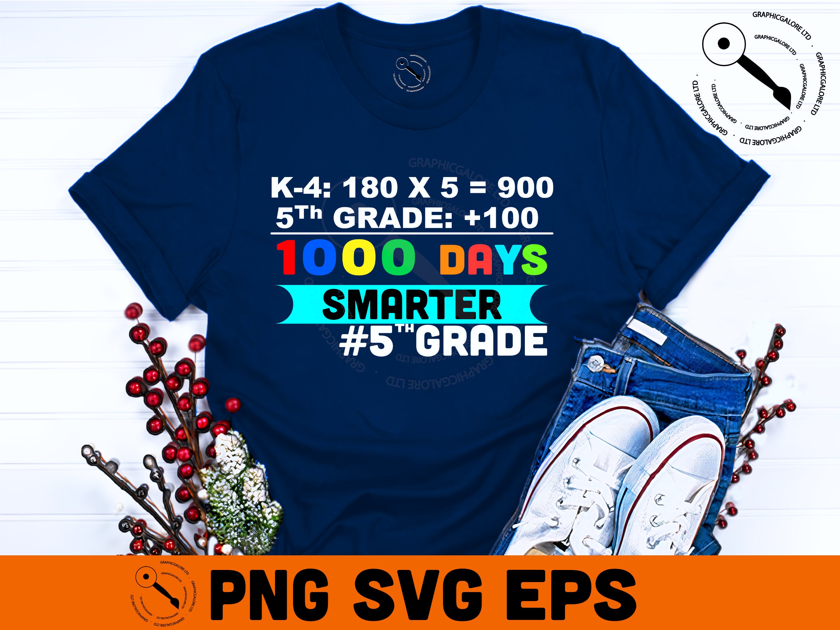 1000 Days Smarter Svg 5th Grade Teacher Svg 1000 Days of School 1000 ...