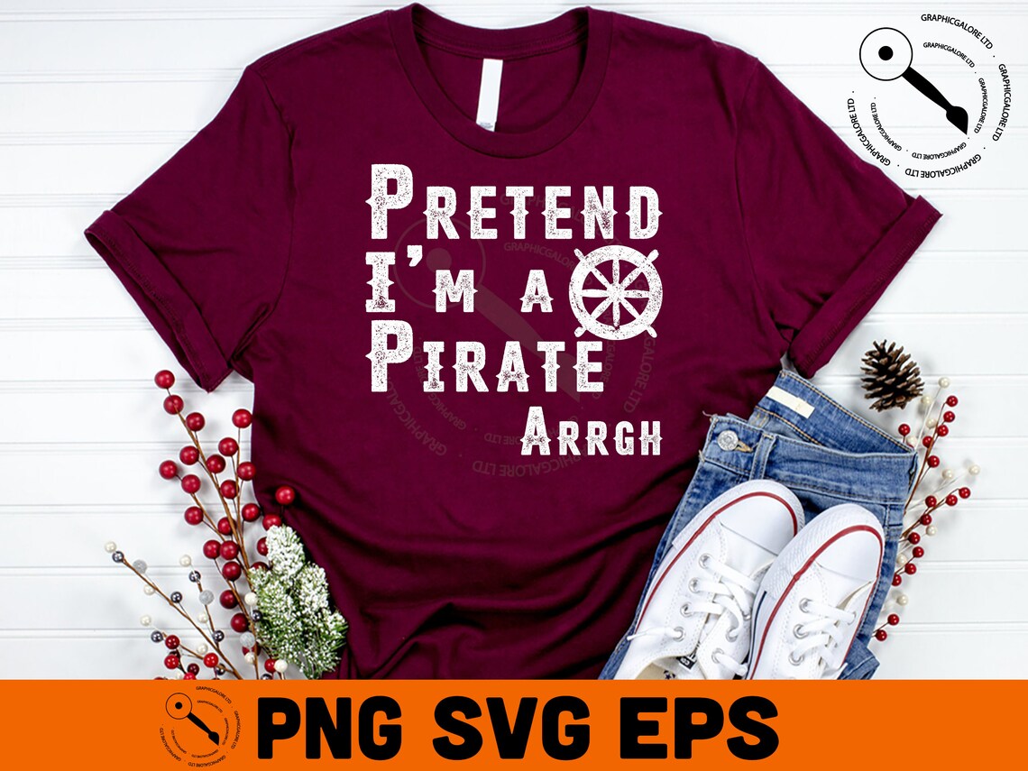 Pretend I'm A Pirate Arrgh Svg Pirate Svg Funny Halloween Svg Halloween ...