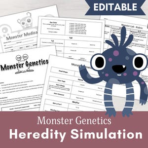 Genetics Activity on Inheritance | Make a Monster Baby Heredity ...