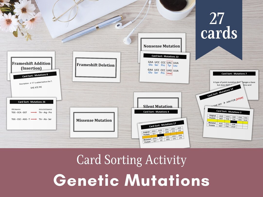 Genetic Mutations Card Sorting Activity Easy Prep (Instant Download) - Etsy