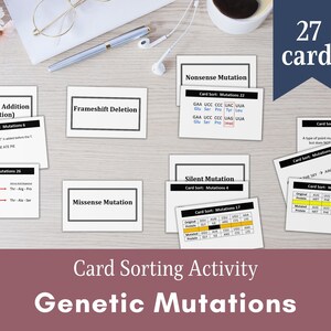 Genetic Mutations Card Sorting Activity Easy Prep (Instant Download) - Etsy