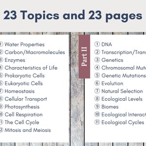 Biology Doodle Notes Review | End of Course | 23 Pages of Questions and ...