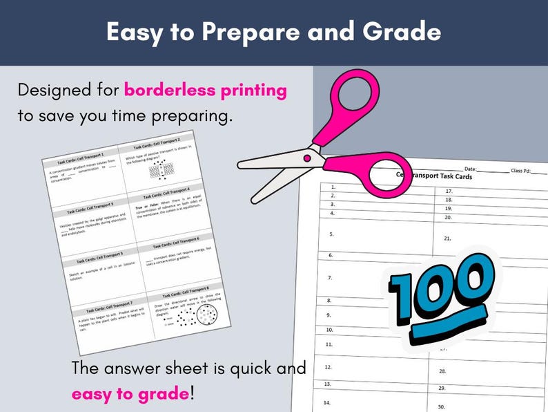 Cell Transport Review Task Cards | Biology Activity | Middle and High ...