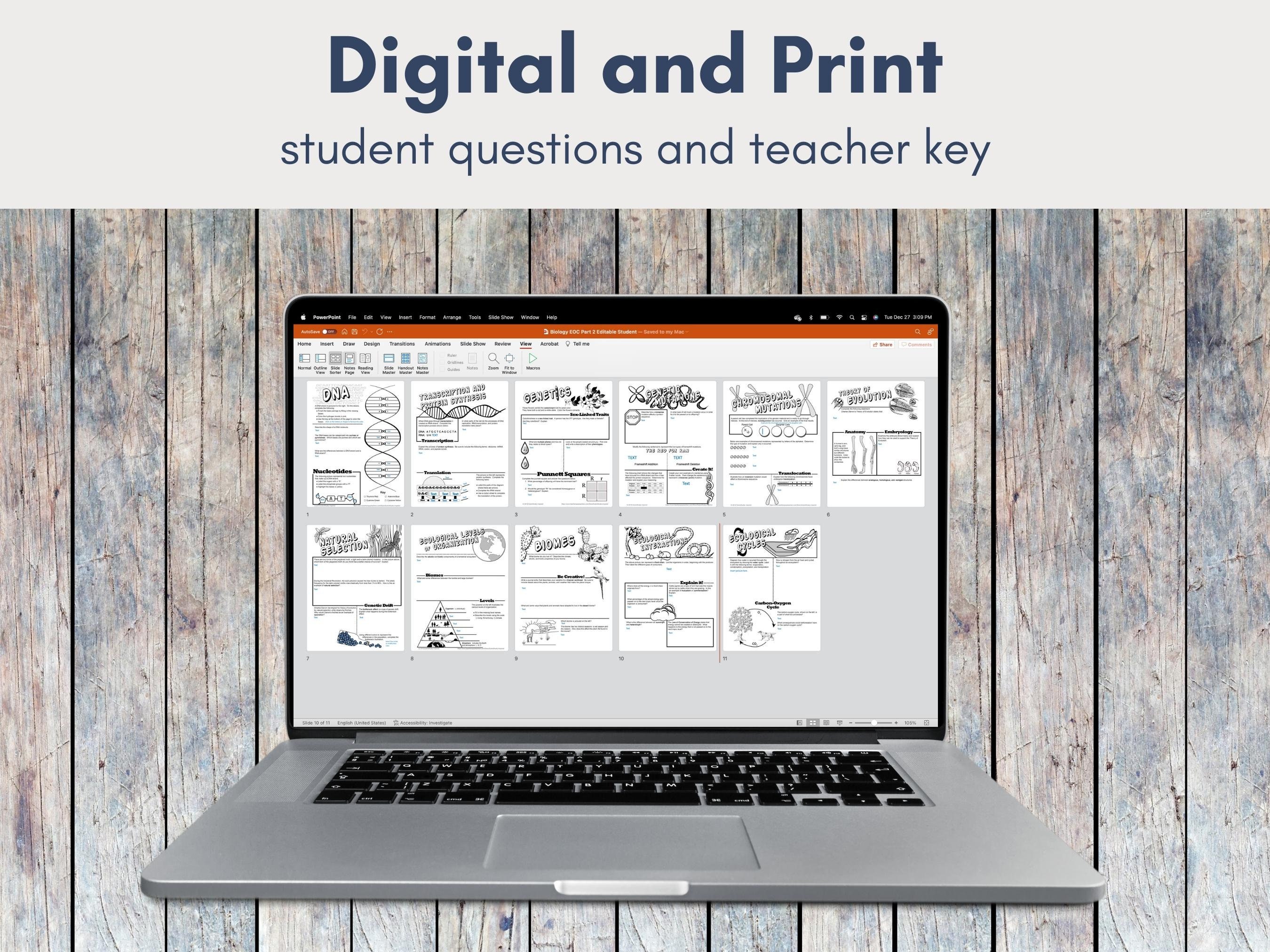Biology Doodle Notes Review | End of Course | 23 Pages of Questions and ...
