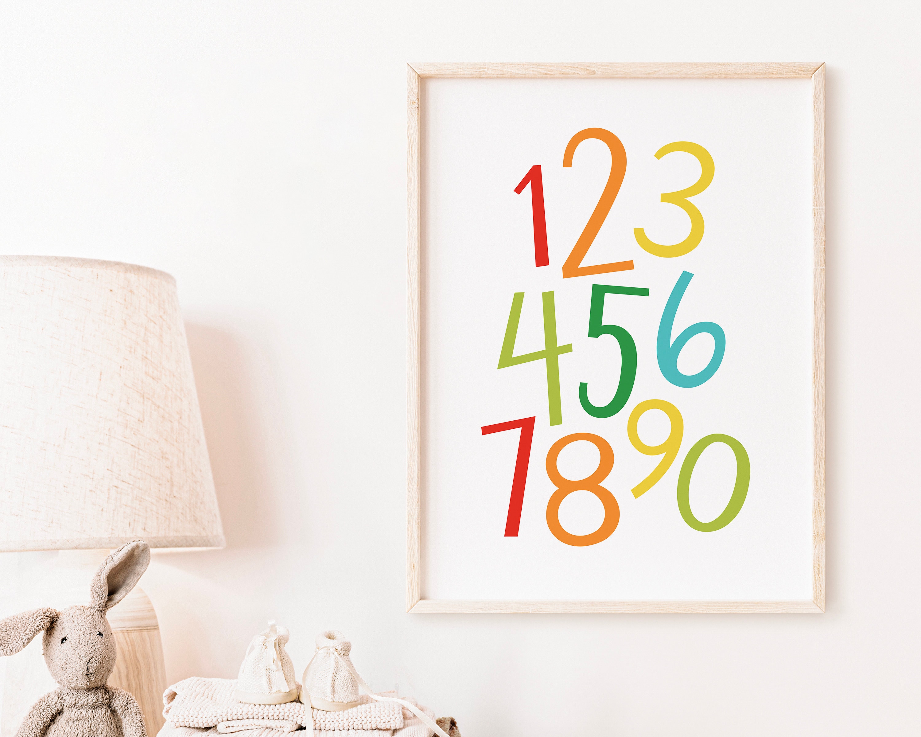 Numbers Wall Art Imprimible, Printable Wall Decor, Hand Drawn Numbers ...
