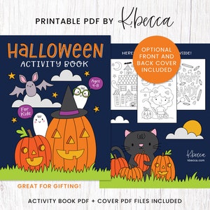 Printable Halloween Activities for Kids, Halloween Activity Book Kids ...