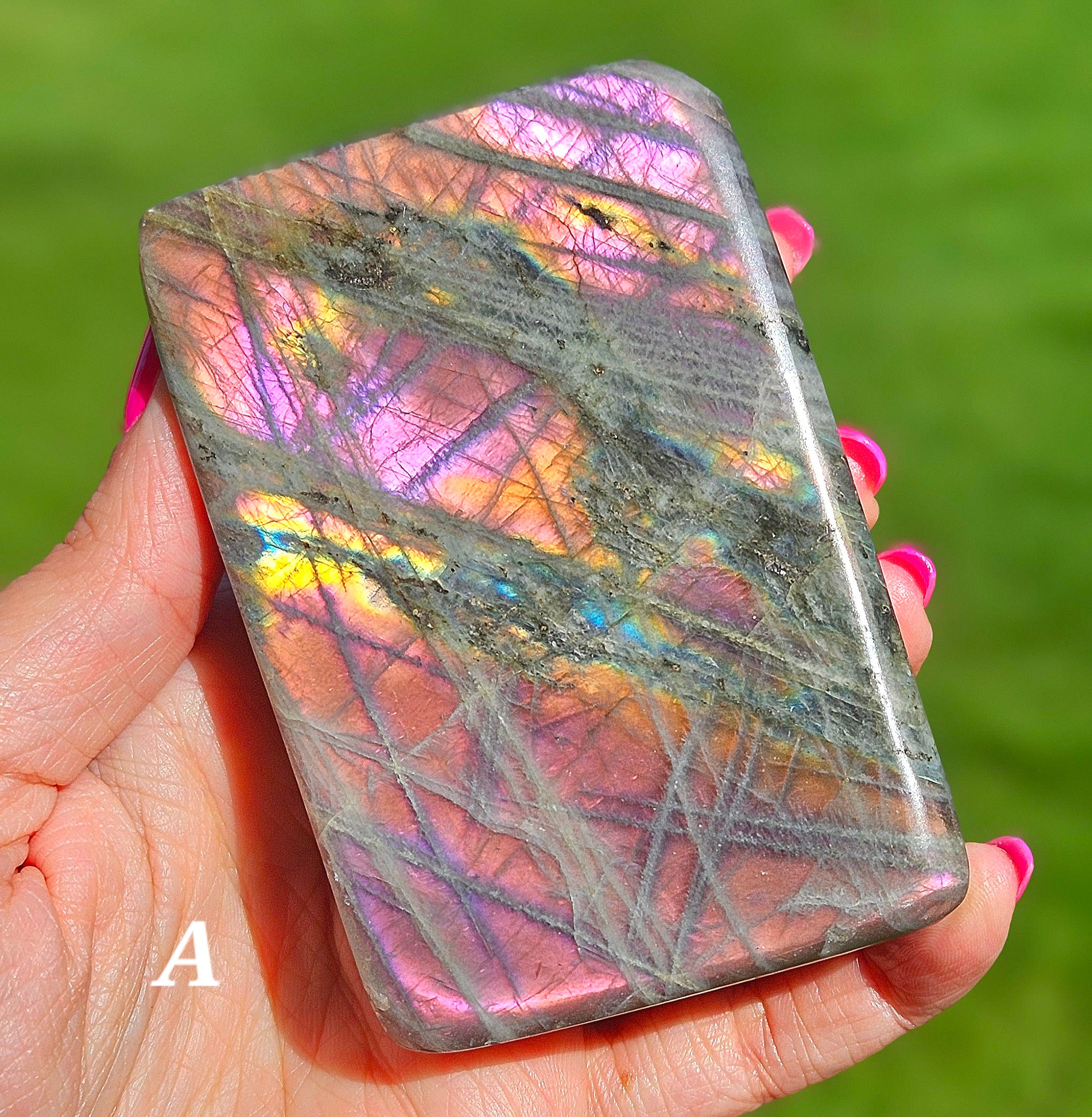 Pink and Purple Flashy Labradorite Freeforms - Etsy