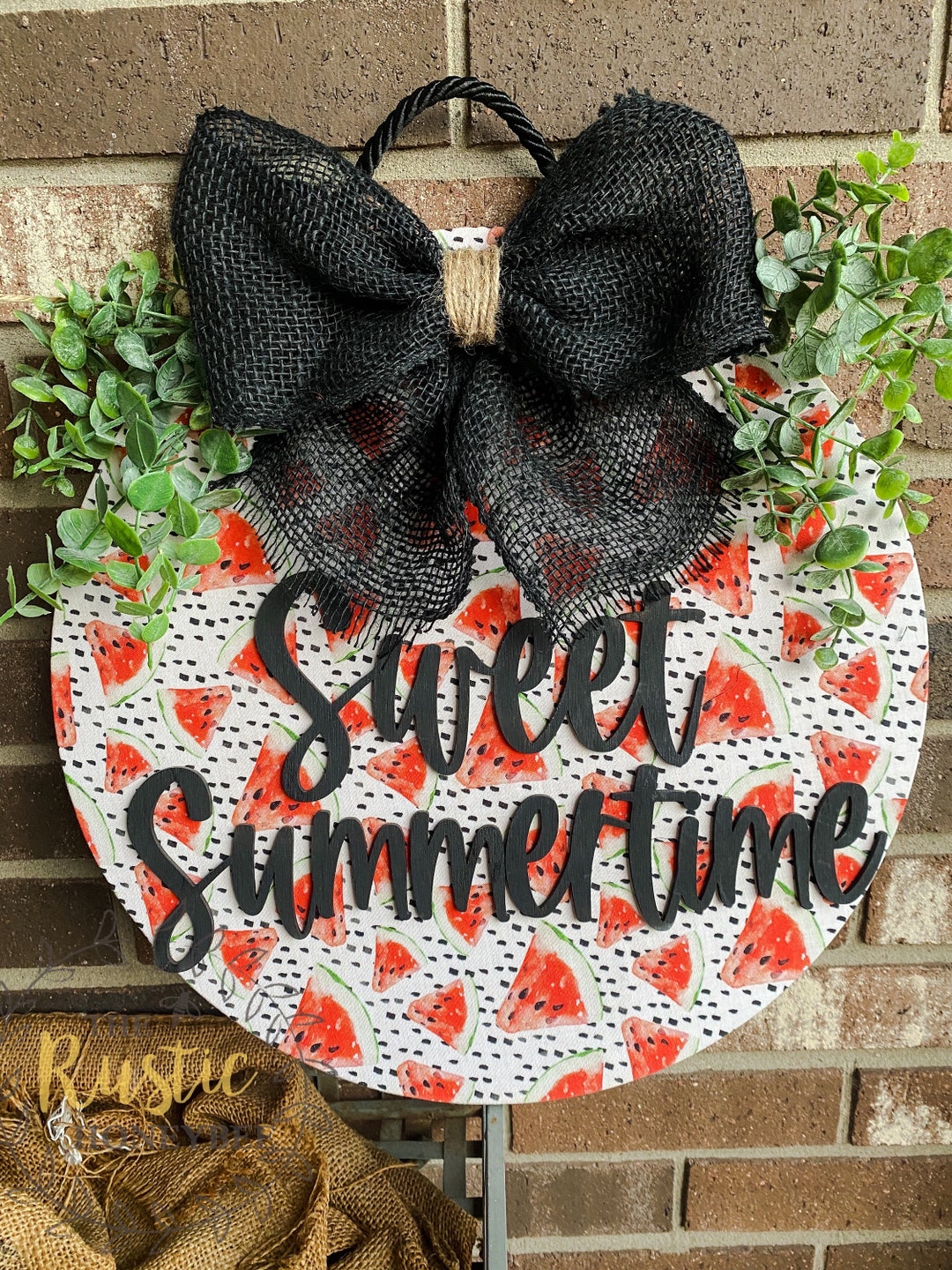 Front Door Decor Summer Summer Door Hanger Watermelon Sweet Summertime ...