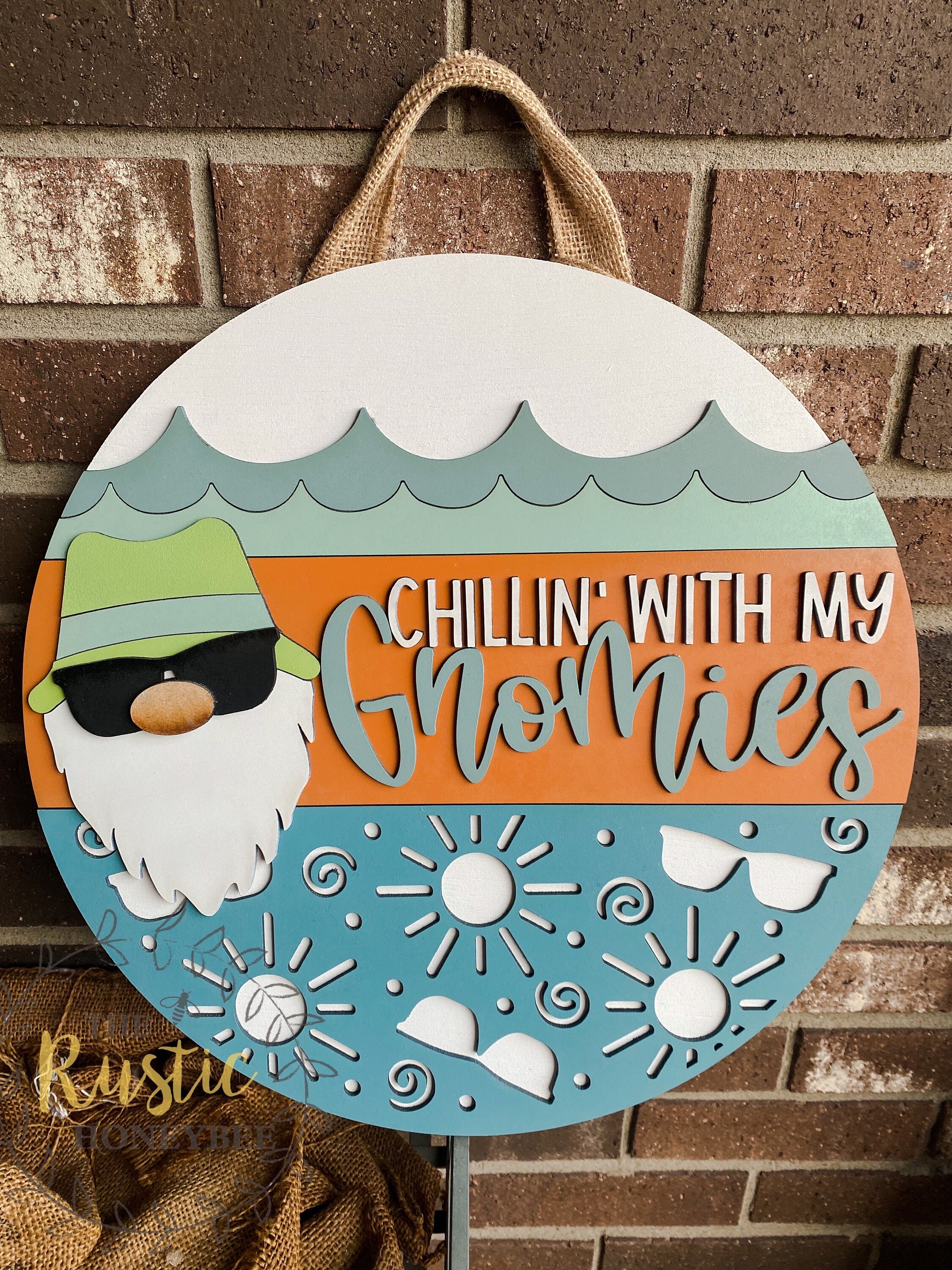 Front Door Decor Summer Summer Door Hanger Gnome Gnomes Sign Front Door ...