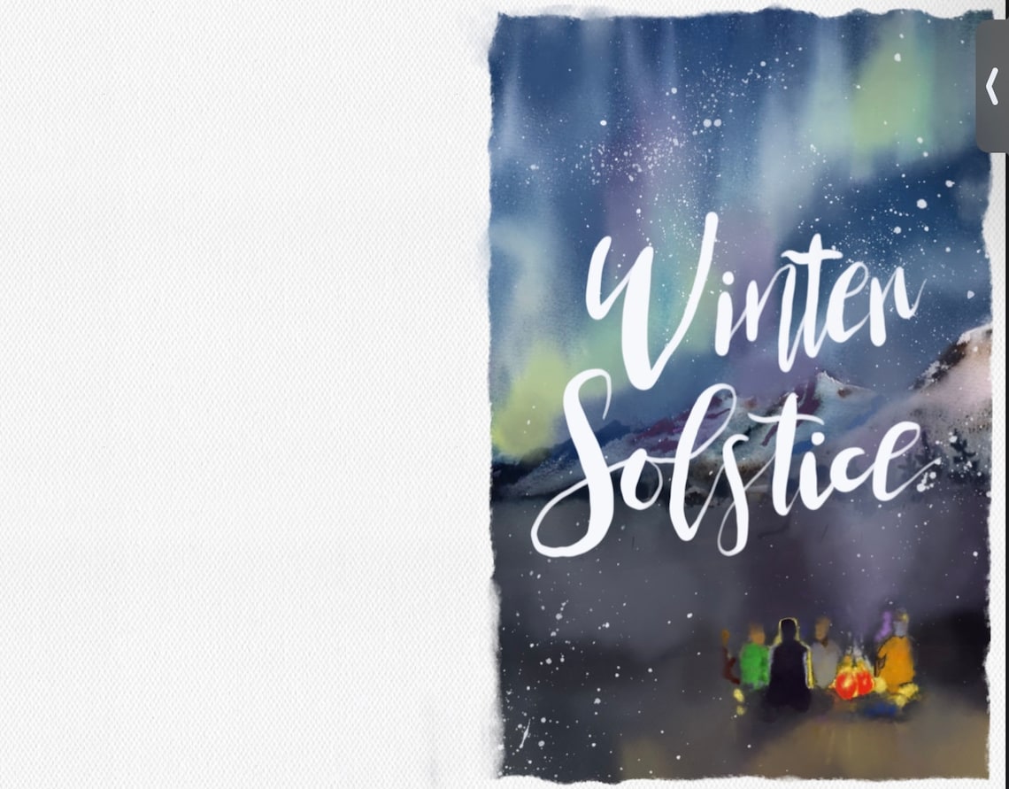 Printable Winter Solstice Card, Instant Download, Happy Solstice ...