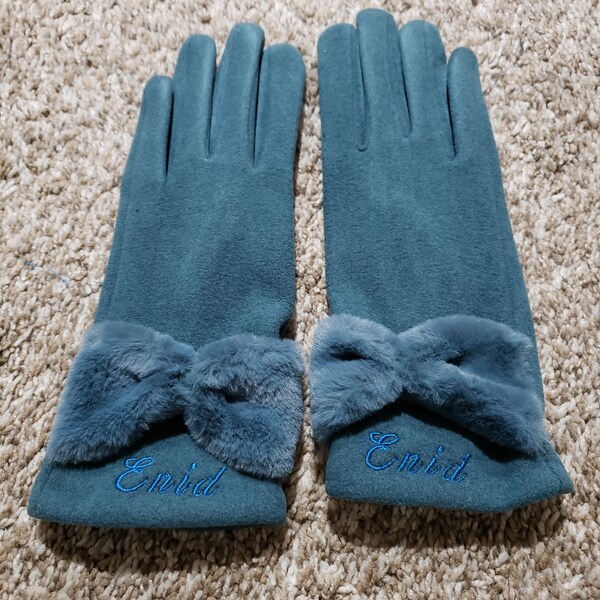 Embroidered Gloves Custom Logo - Etsy