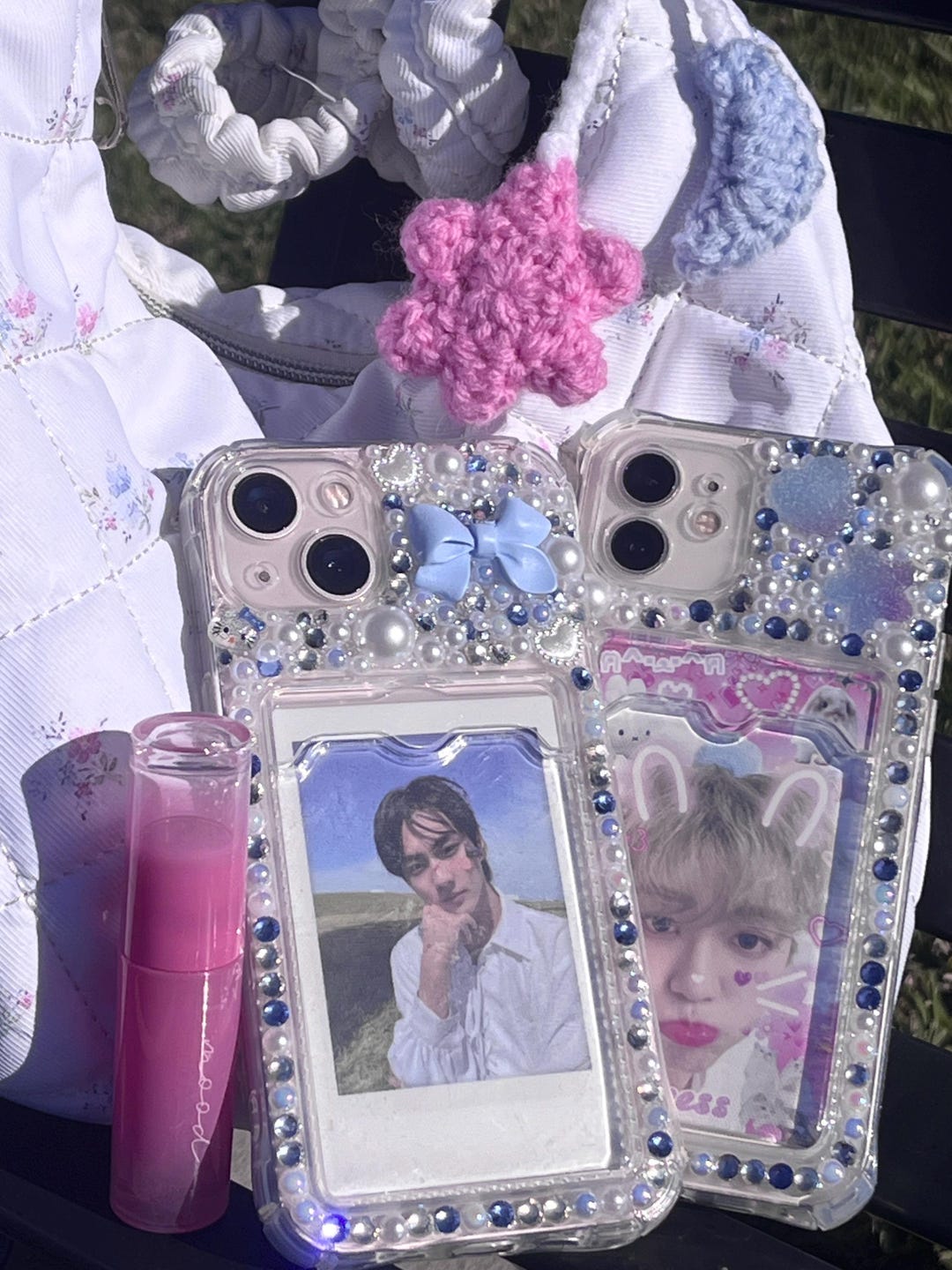 Pc/card Holder Deco Phone Case Blue - Etsy