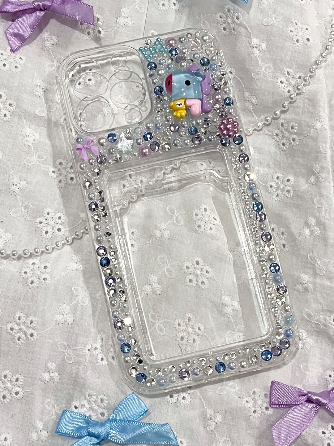 BT21 Mang Pc/card Holder Crystal Deco Phone Casebtsbts Army - Etsy