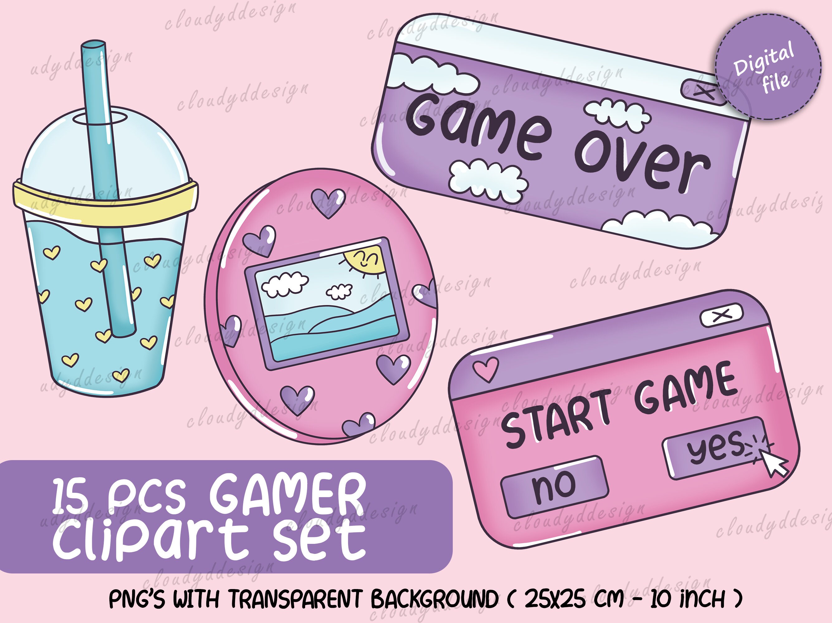 Cute Gamer Clipart ,PNG , Gamer Sublimation , Gamer Shirt Design ...