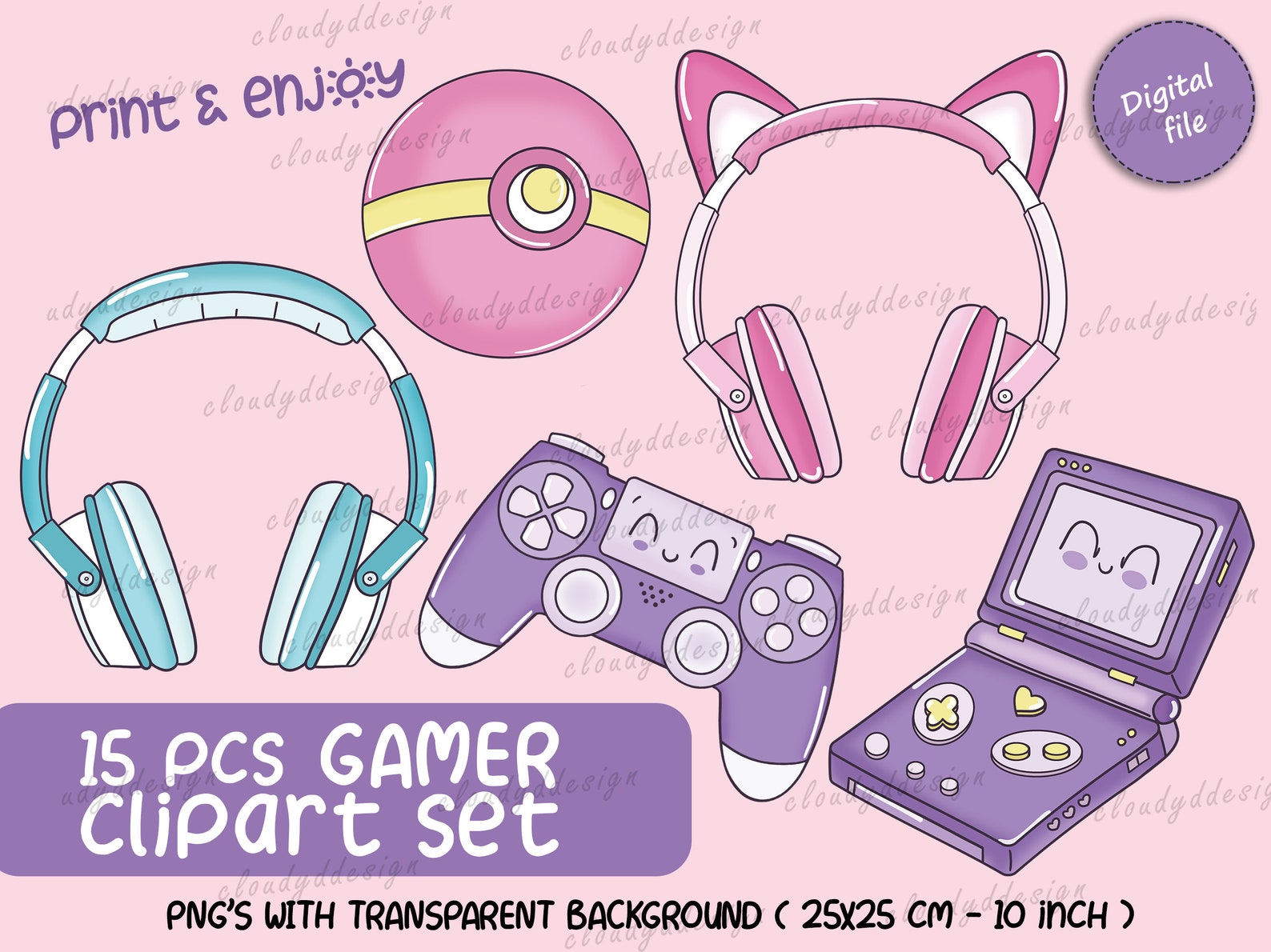 Cute Gamer Clipart ,PNG , Gamer Sublimation , Gamer Shirt Design ...