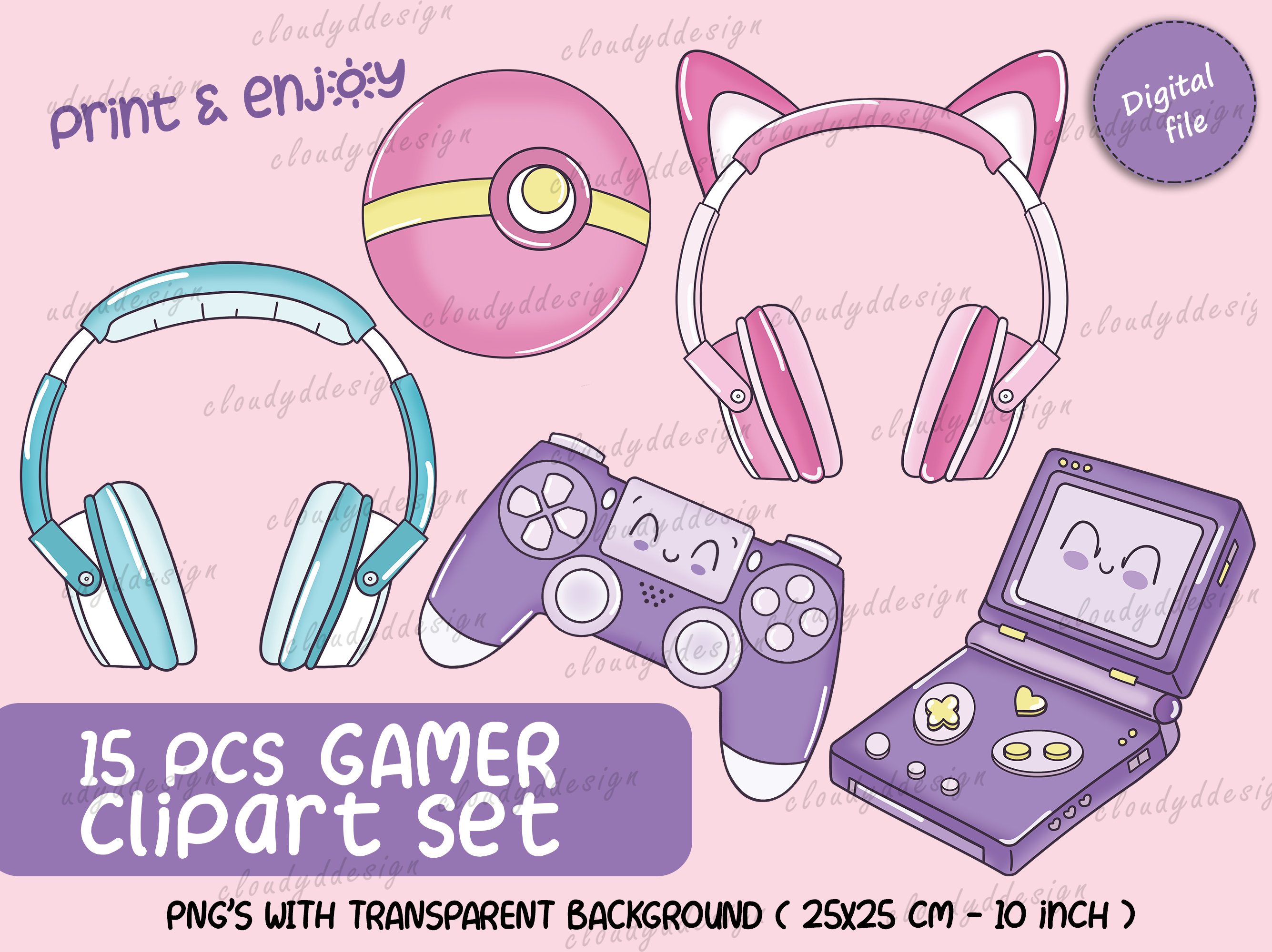 Cute Gamer Clipart ,PNG , Gamer Sublimation , Gamer Shirt Design ...